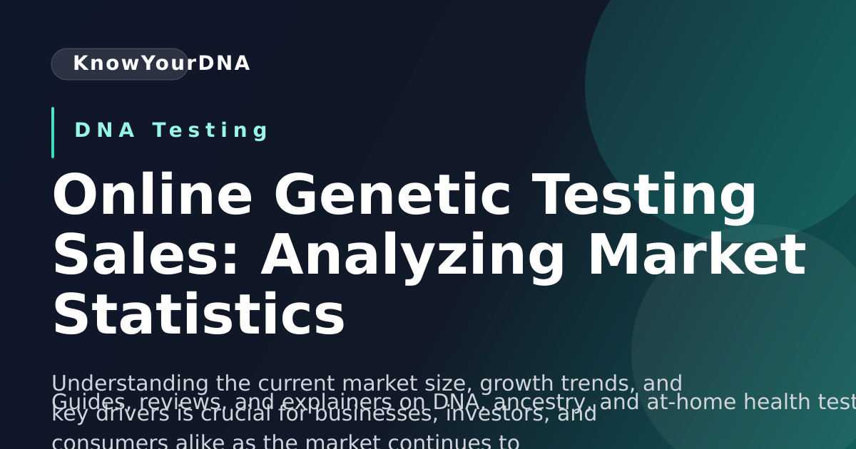 Online Genetic Testing Sales: Analyzing Market Statistics